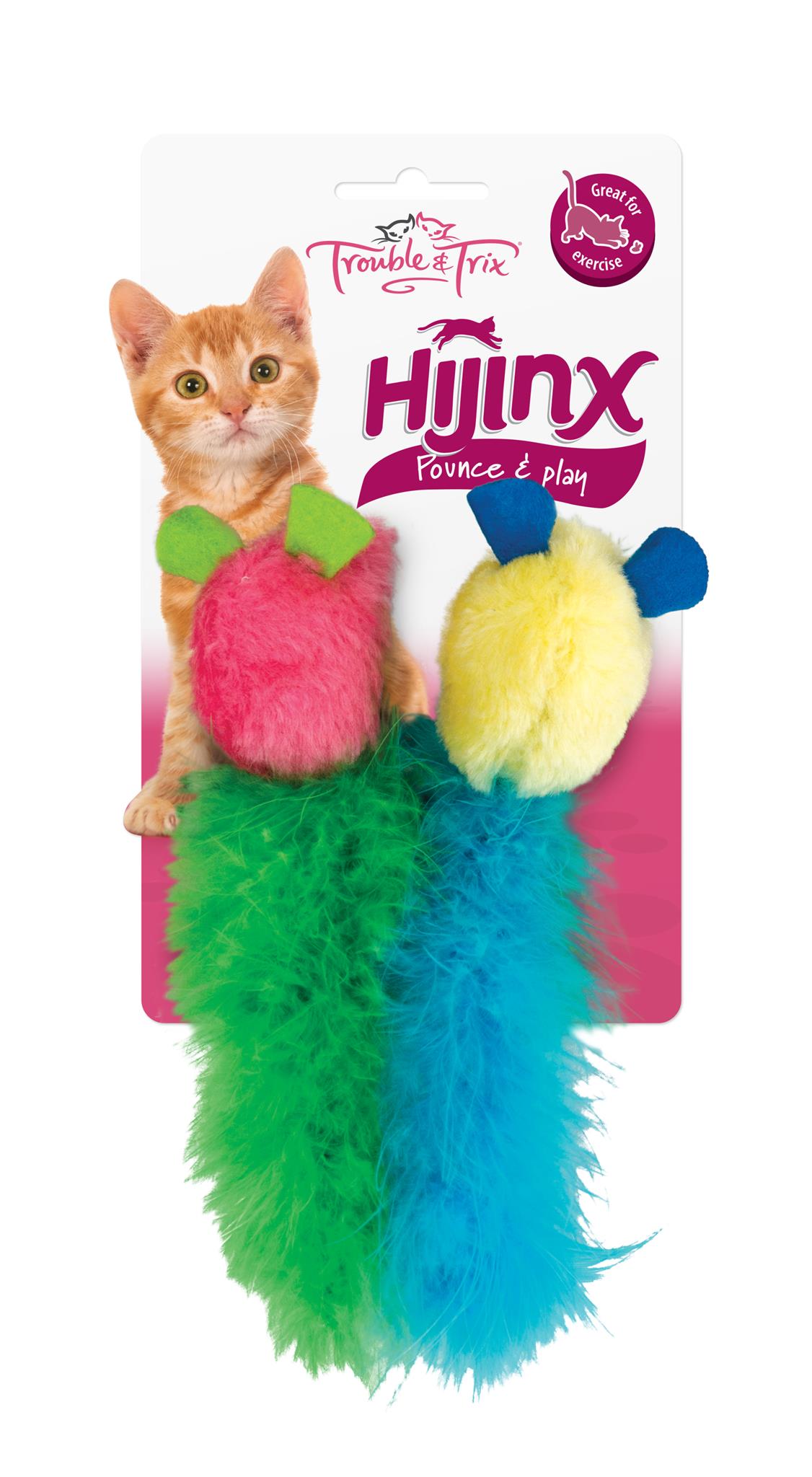 Trouble Trix HiJinx Tweet Mice 2pk - Pets Warehouse