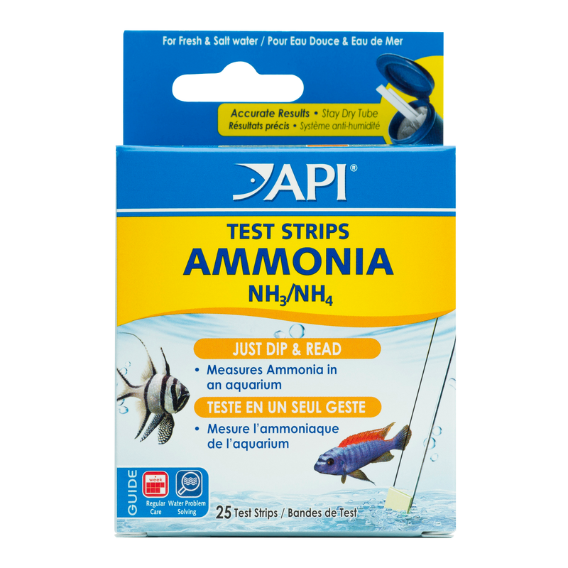 API Ammonia Test Strips - Fresh/Salt (25 tests) ^33D - Pets Warehouse